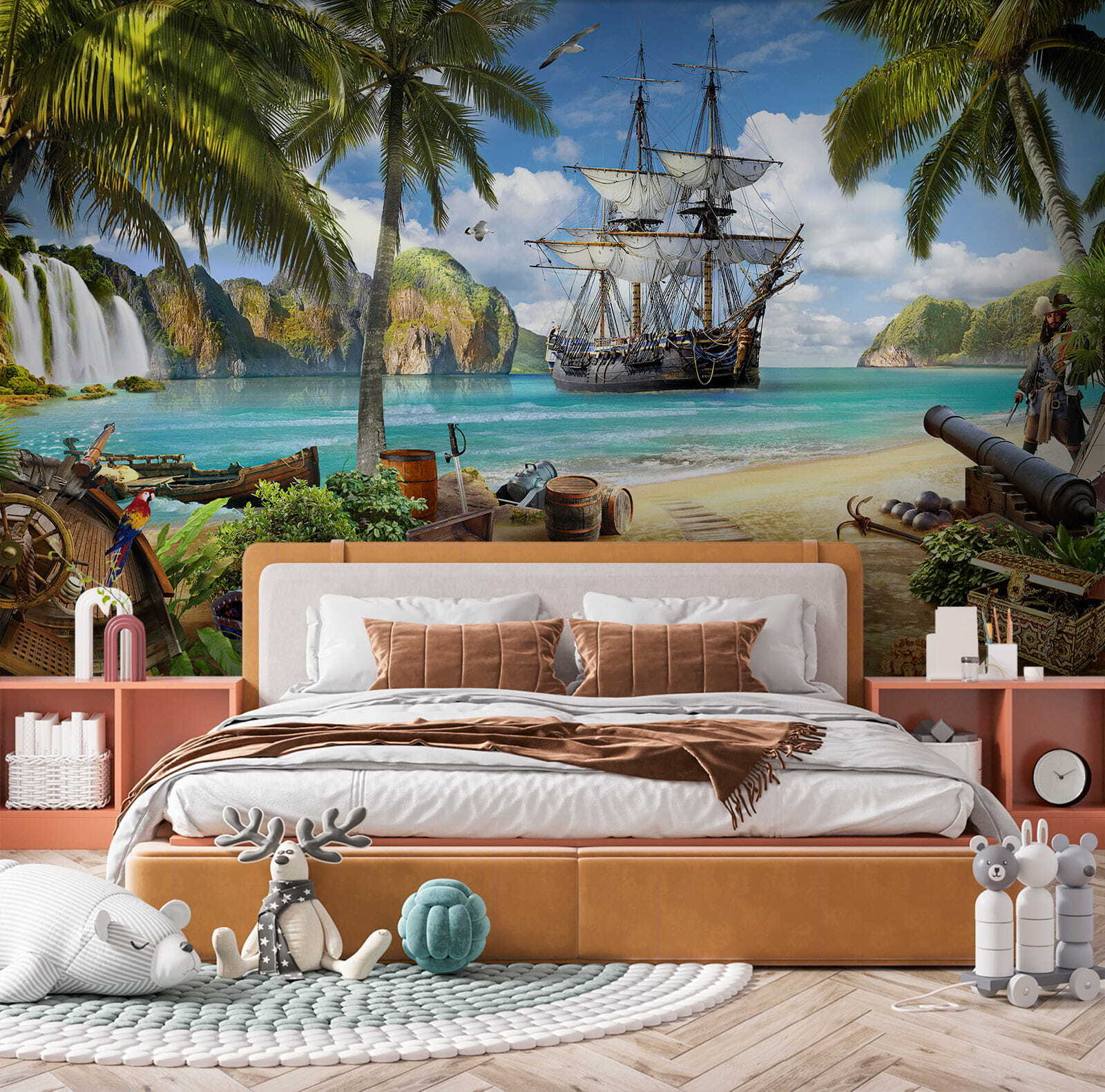 Wall murals Pirate ship on a beach : u62419 - Tapeko.ie