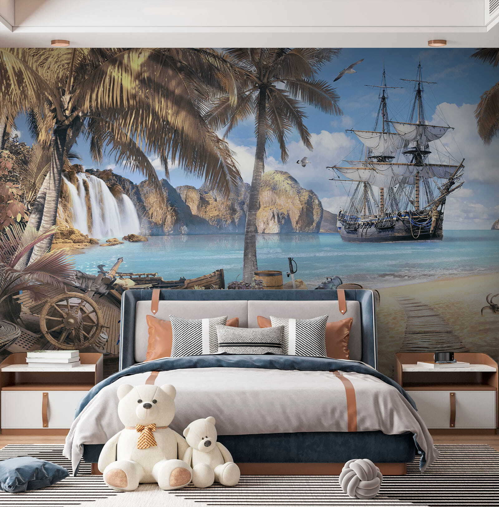 Wall murals Pirate ship on a beach : u62419 - Tapeko.ie