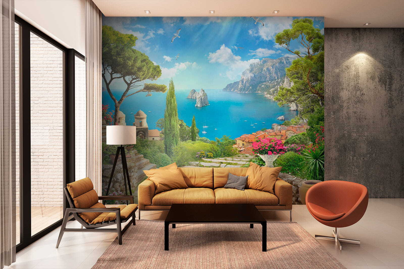 Wall murals Stone stairs leading to a body of water : u60160 - Tapeko.ie