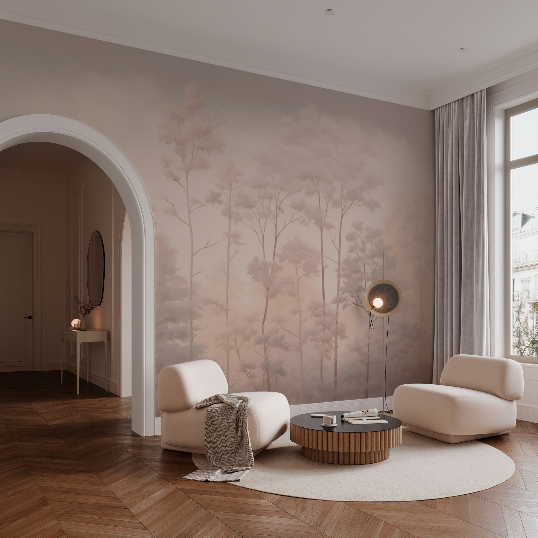 Wall murals Group of trees with snow on them : w03525v1 - Tapeko.ie