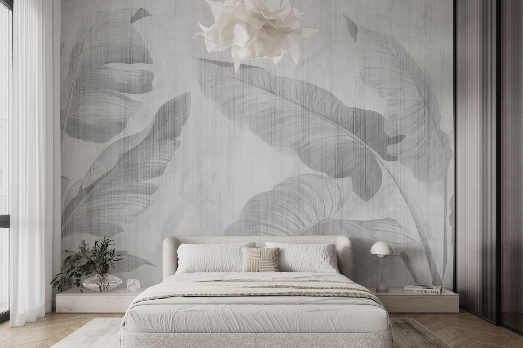 Wall murals Elegant leaves on a subtle backdrop. : u00299v3 - Tapeko.ie